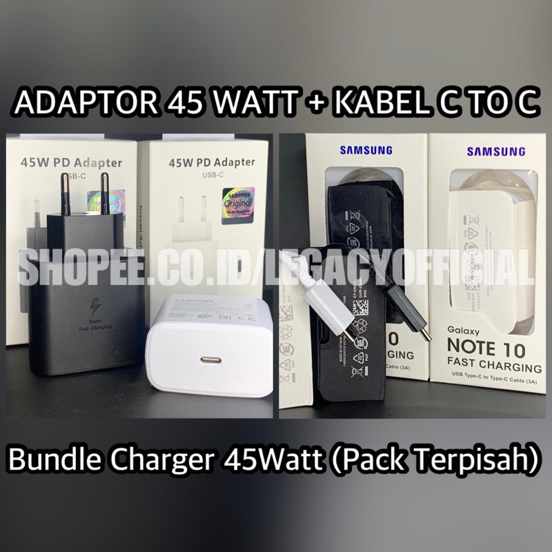 Jual Charger SAMSUNG 45 Watt Original 100% Fast Charging C To C ...