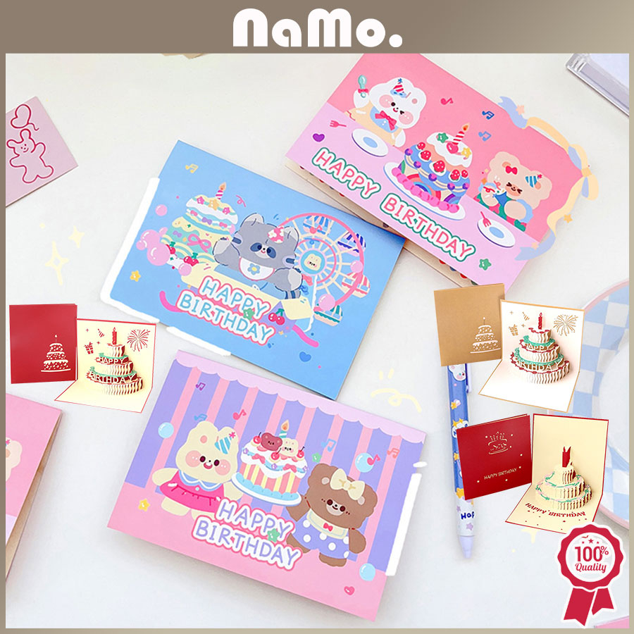 Jual Namo Gift- Birthday card pop up 3D cartoon/ Kartu ucapan ulang ...