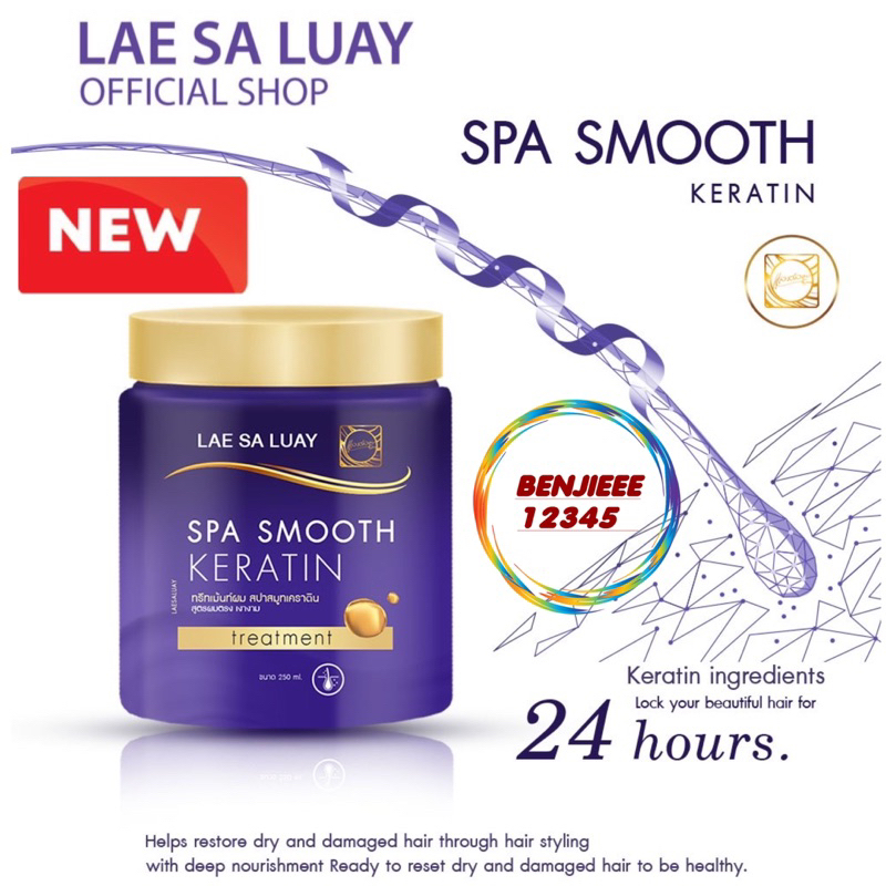 Jual LAE SA LUAY Hair spa Hair Mask 250ml smooth keratin treatment ...