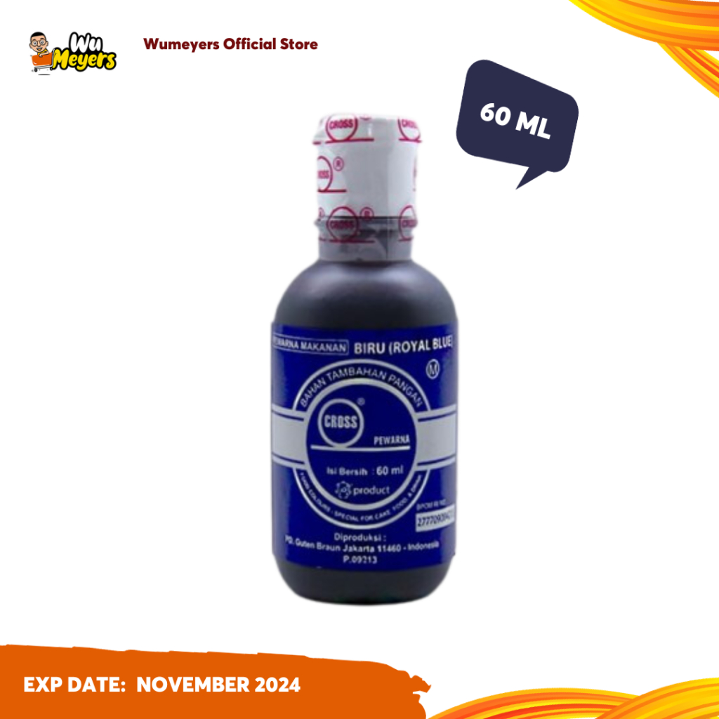 Jual Cross Royal Blue 60ml Pewarna Royal Blue 60 ml Pewarna Makanan ...