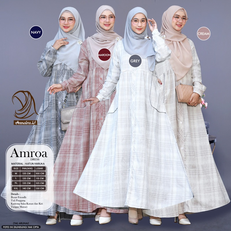 Jual AMROA DRES - GAMIS KEKINIAN DRES KATUN HARUKA KOTAK KOTA BY ...
