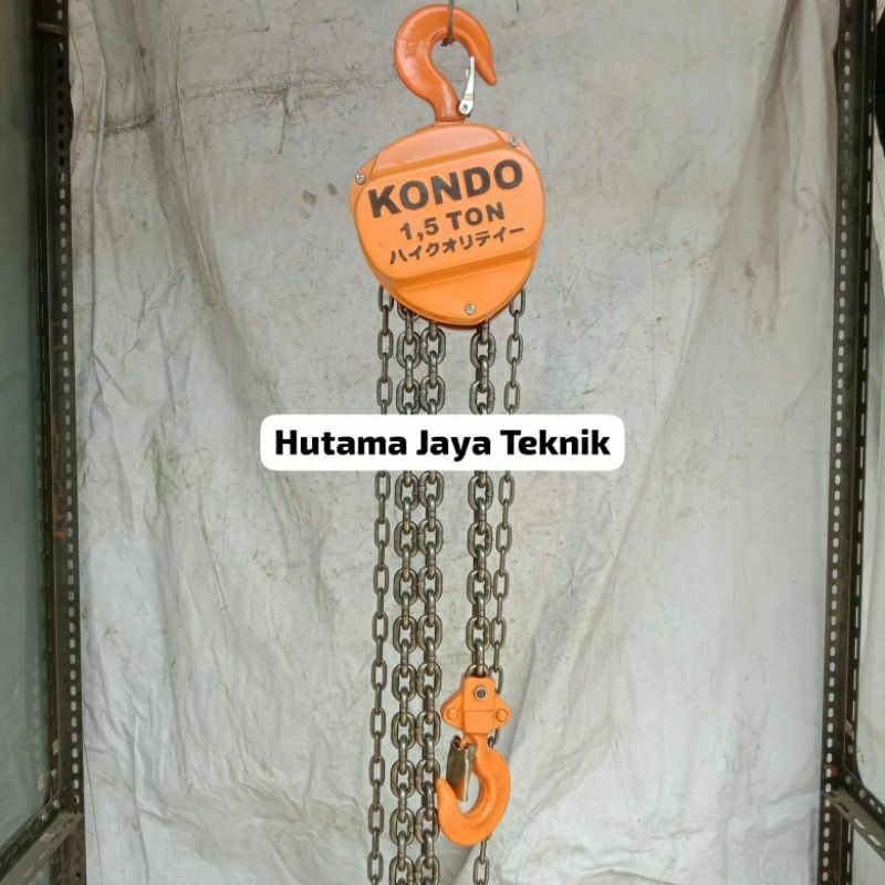 Jual Chain Block 1,5 Ton 5 Meter Kondo Katrol Takel Derek 1.5 T x 5 Mtr ...