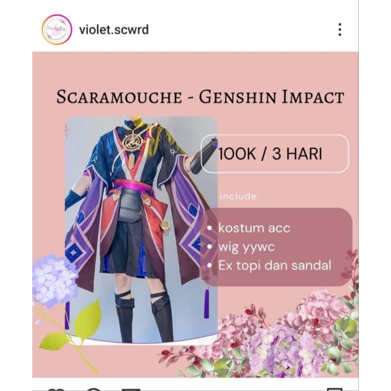 Jual RENTAL KOSTUM SCARAMOUCHE | Shopee Indonesia Jual RENTAL KOSTUM SCARAMOUCHE | Shopee Indonesia