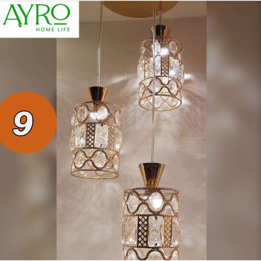 Jual AYROHOMELIFE Lampu Plafon Gantung Krista DIY Mewah Lampu Gantung ...