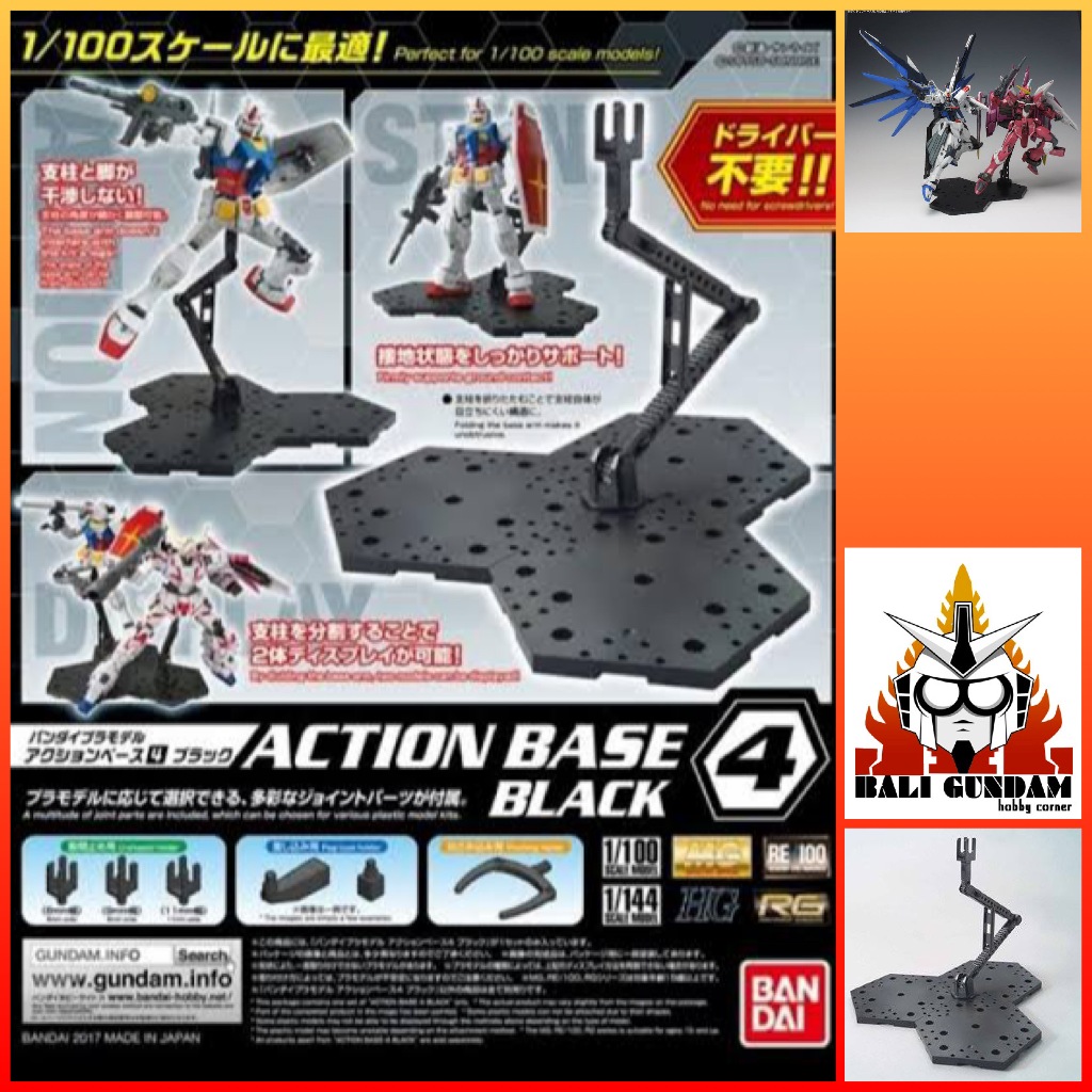 Jual ACTION BASE 4 BLACK GUNDAM HG RG MG SD STAND BASE Bali Gundam ...