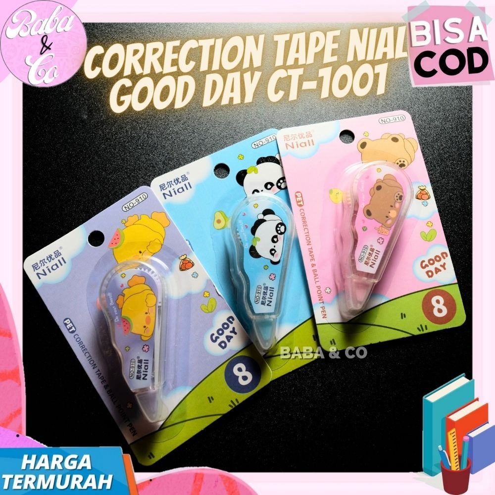 Jual CORRECTION TAPE NIALL GOOD DAY CT-1001 TIP EX KERING MURAH LUCU UNIK CORRECTION TAPE GROSIR ...