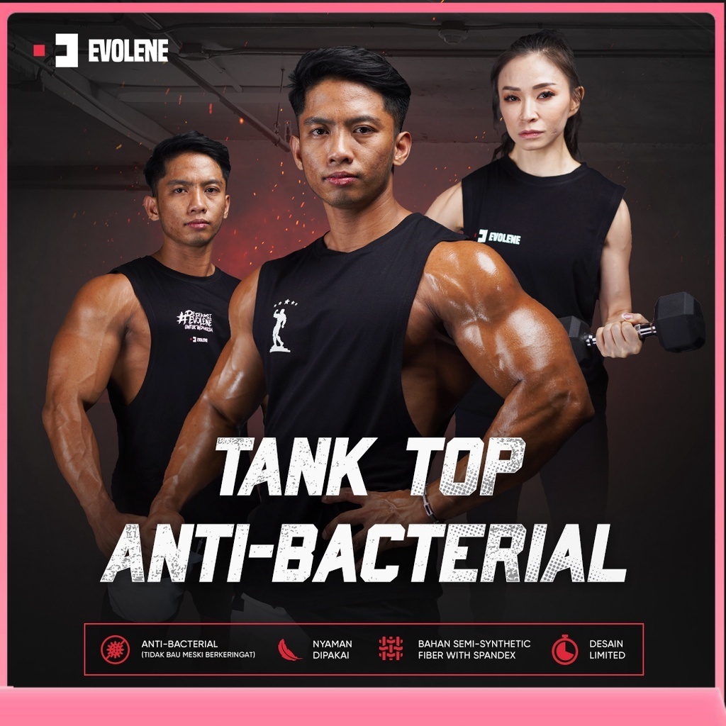 Jual TANK TOP EVOLENE OFFICIAL ANTI BAKTERI KAOS SINGLET EVOLENE TANK ...