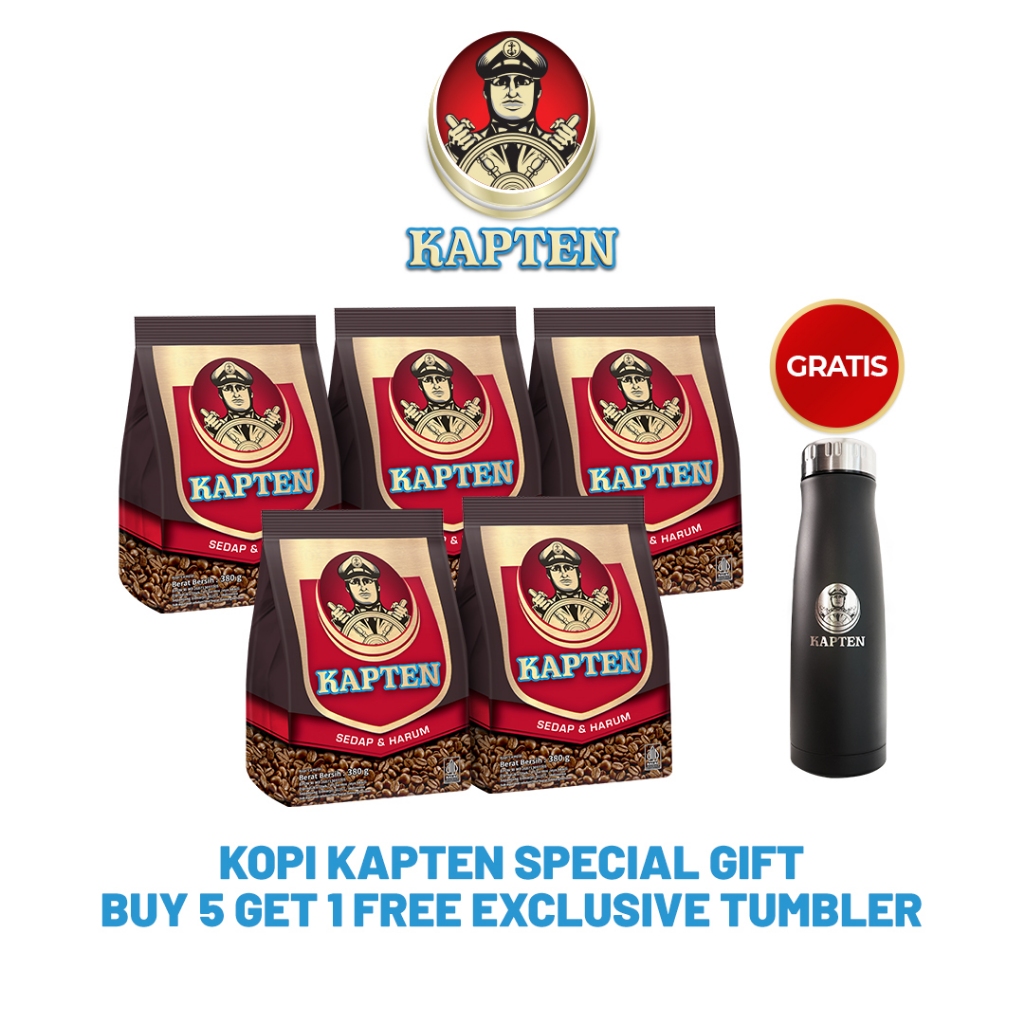 Jual Kopi Kapten Special Gift - Buy 5 Get 1 Free Exclusive Tumbler ...