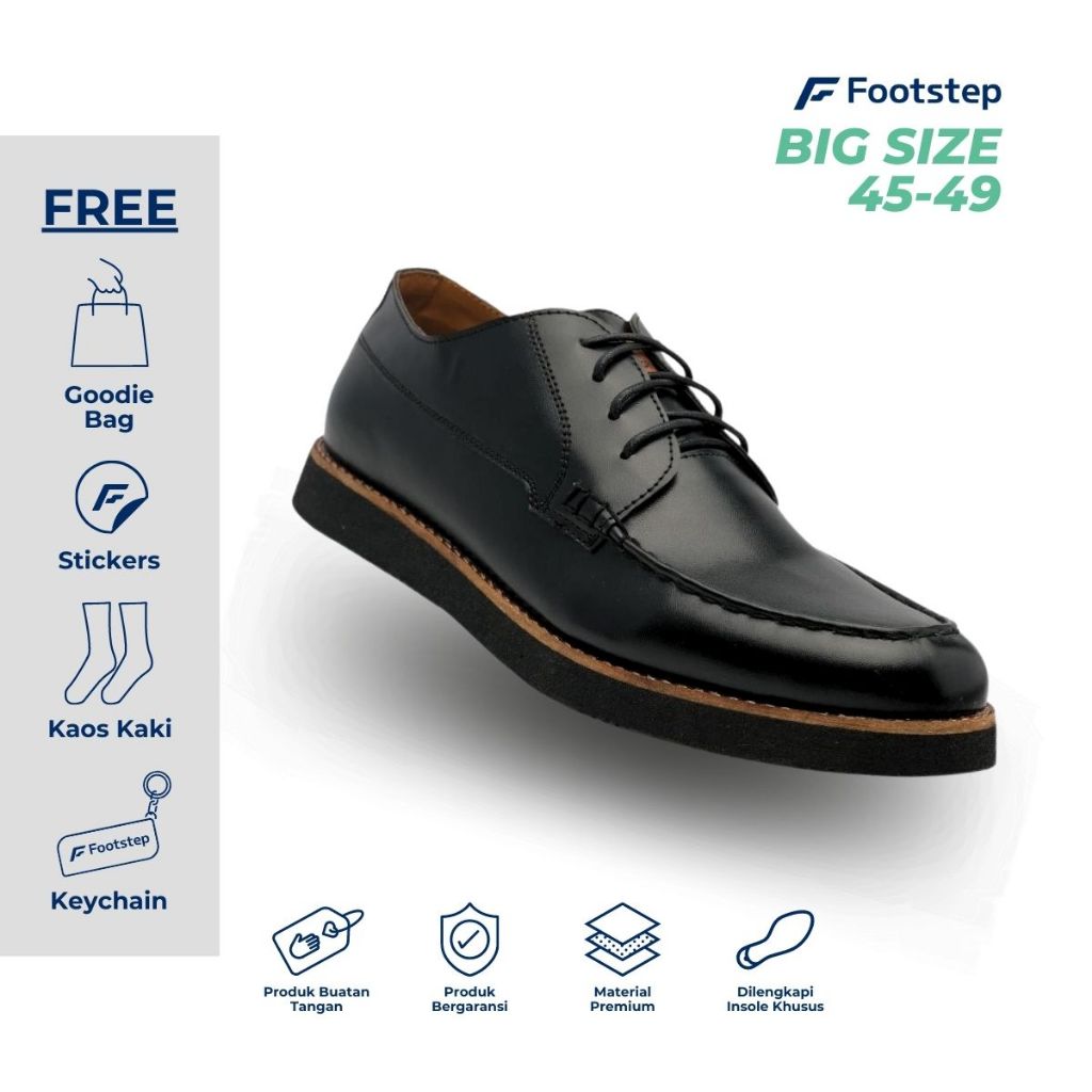 Jual Sepatu Casual Pria Derby Big Size Jumbo Footstep Footwear - Legacy ...