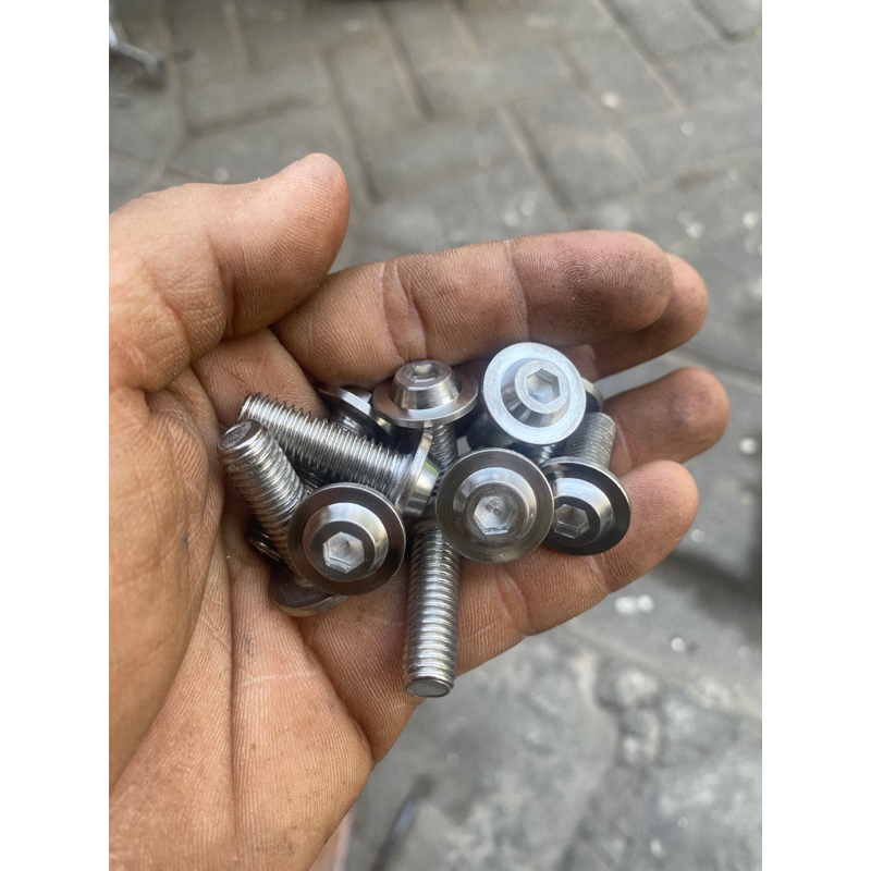 Jual Baut L full stainless stenlis baut 12/m8 model proti 06 new | Shopee Indonesia