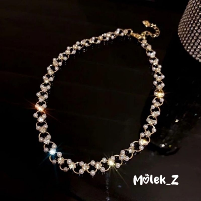 Jual kalung Model Mutiara Zircon Mewah Sparkling | Shopee Indonesia