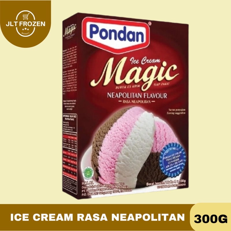 Jual Pondan Ice Cream Neapolitan Flavour / Bubuk Ice Cream Rasa ...