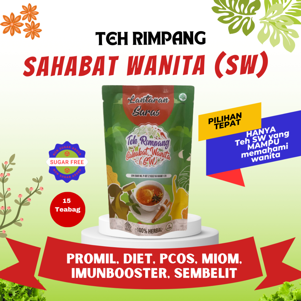 Jual Teh Rimpang Sahabat Wanita (Teh SW) Lantaran Saras | Teh Promil ...
