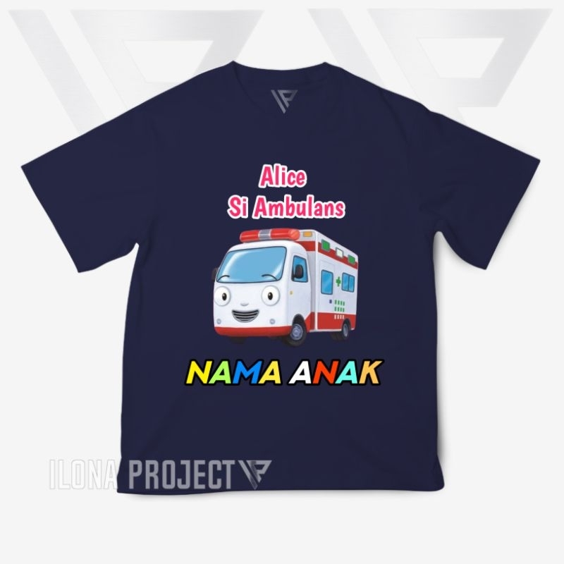 Jual Baju Kaos Alice Si Ambulance Kartun Tayo Anak Perempuan Free Cetak ...