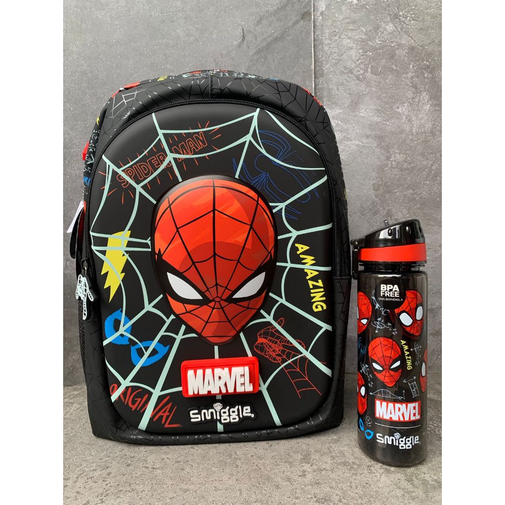 Jual SMIGGLE X SPIDERMAN SET BACKPACK CLASSIC & BOTTLE - SET TAS DAN ...