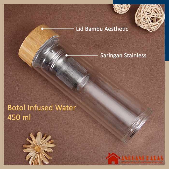 Jual Infused Water Bottle Botol Tumbler Saringan Teh Stainless Tempat ...