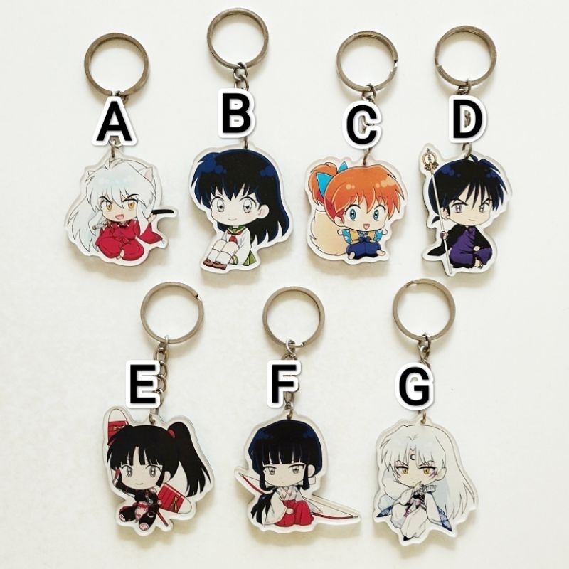 Jual Keychain Anime InuYasha 1 Kagome Shippou Miroku Sango Kikyou ...