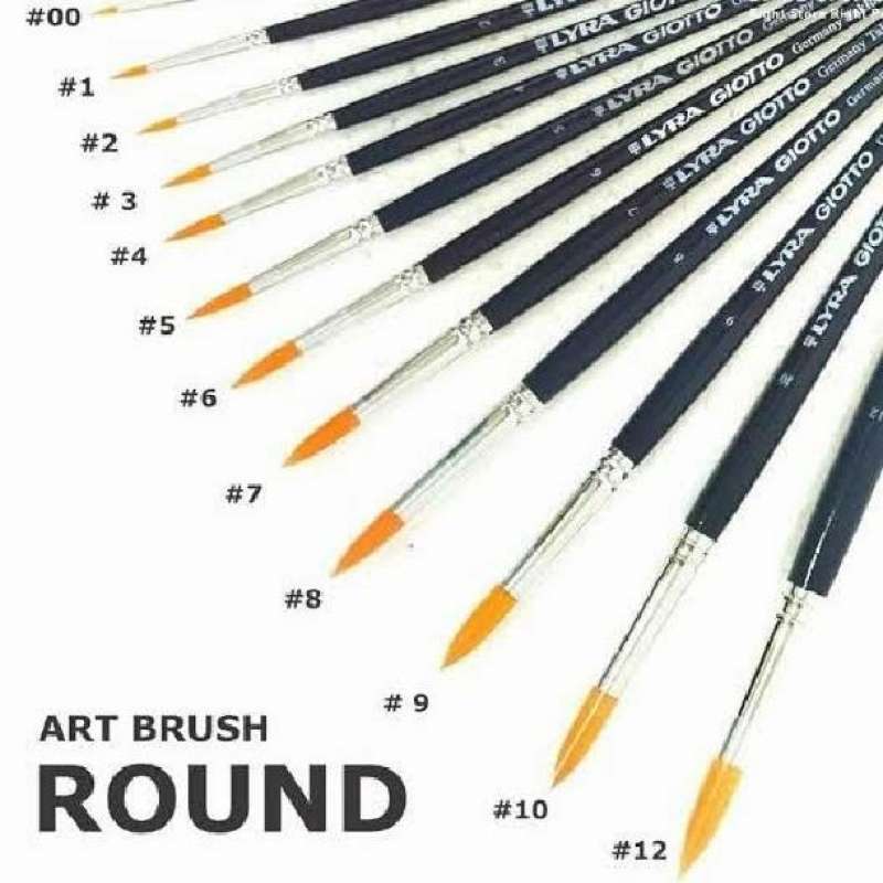 Jual Kuas lyra / giotto round size 00-12 | Shopee Indonesia