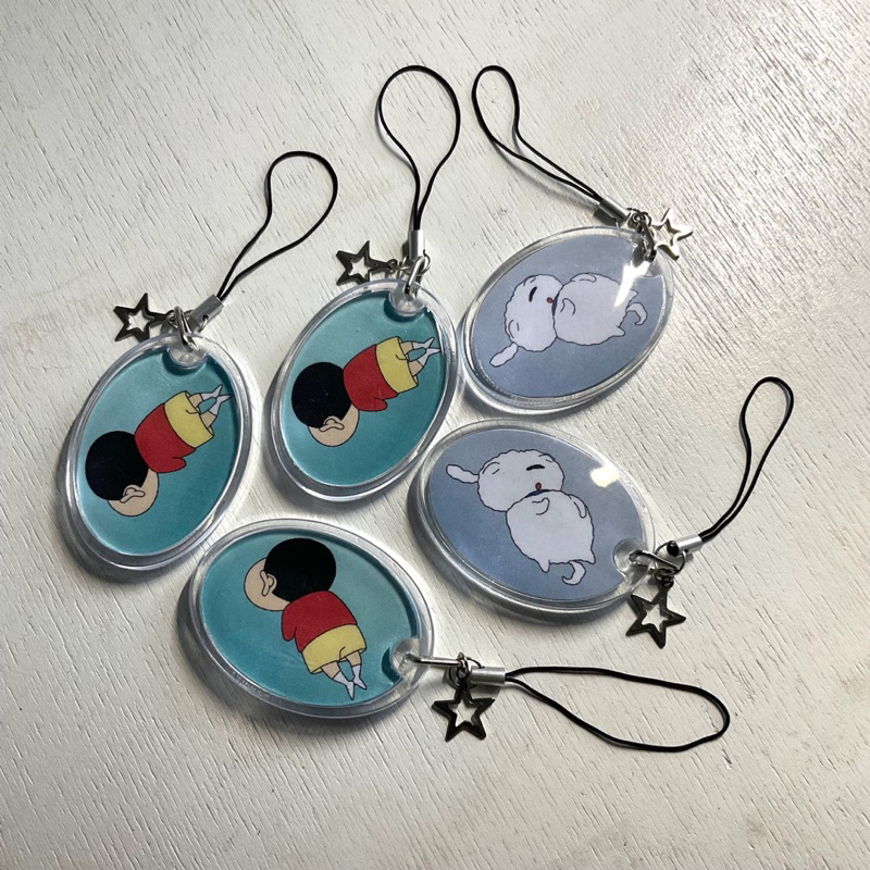 Jual (READY STOCK) shinchan & shiro keychain | Shopee Indonesia