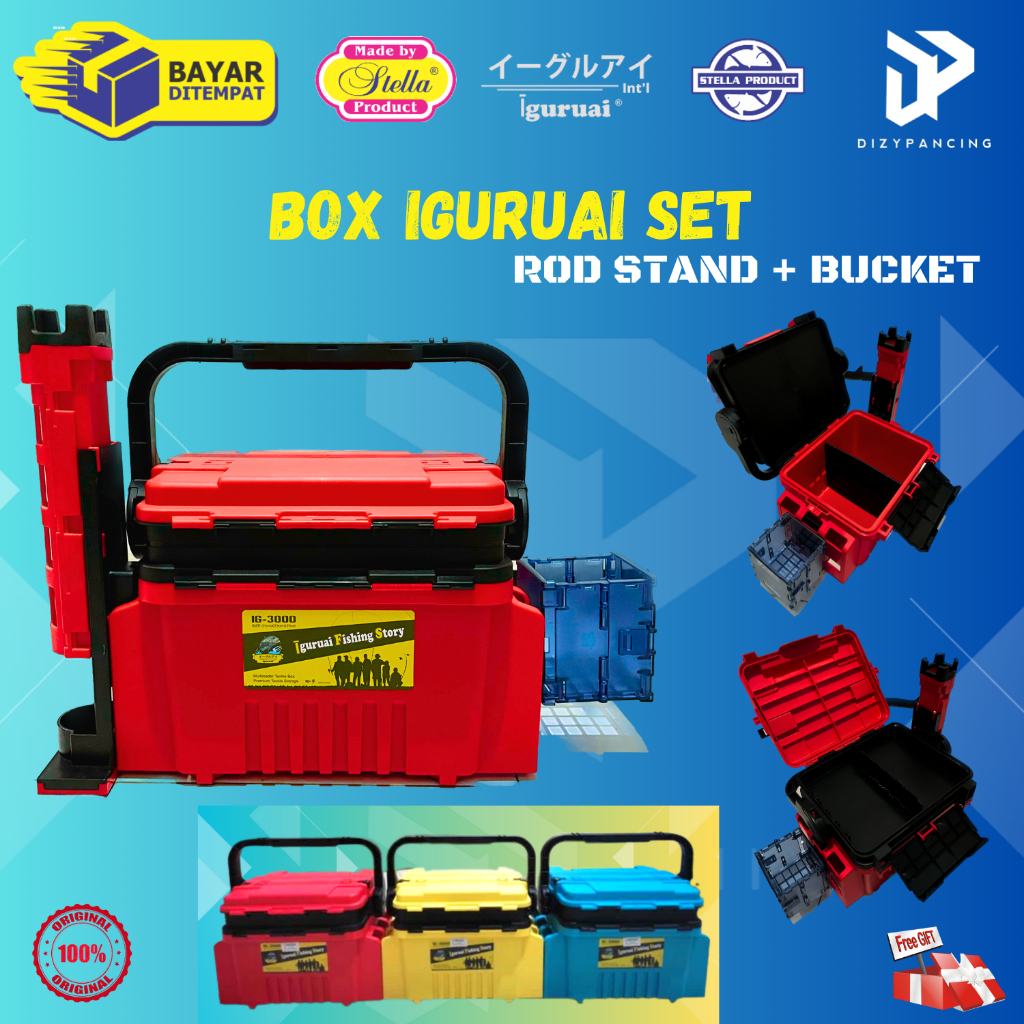 Jual Tackle Box Kotak Pancing Iguruai Import High Quality 31X23X23 Full ...