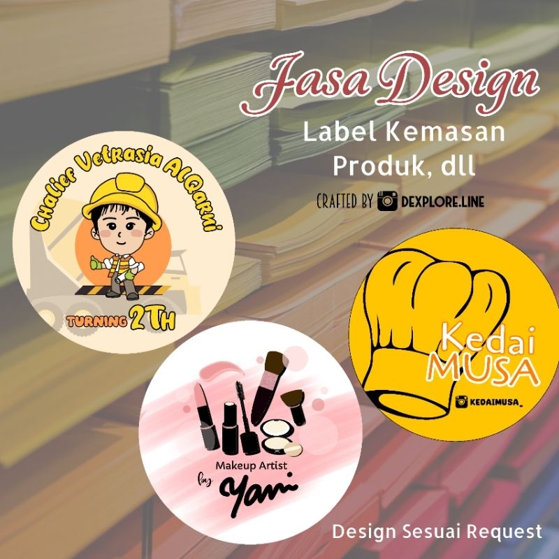 Jual Cetak Sticker Label A3+ (Jasa Design Label) | Shopee Indonesia