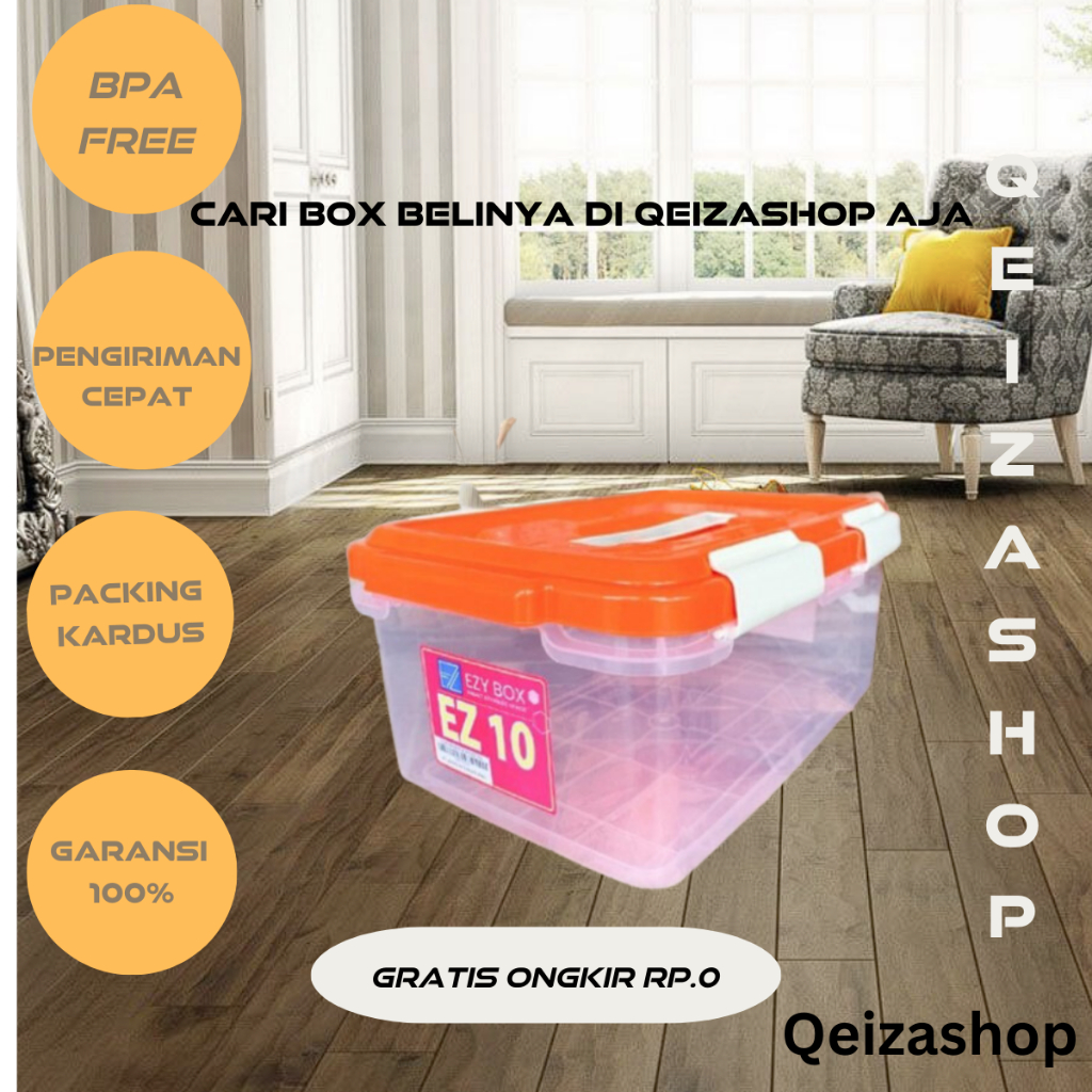 Jual QEIZASHOP BOX CONTAINER EZY CB 10 LITER KOTAK/TEMPAT PENYIMPANAN ...