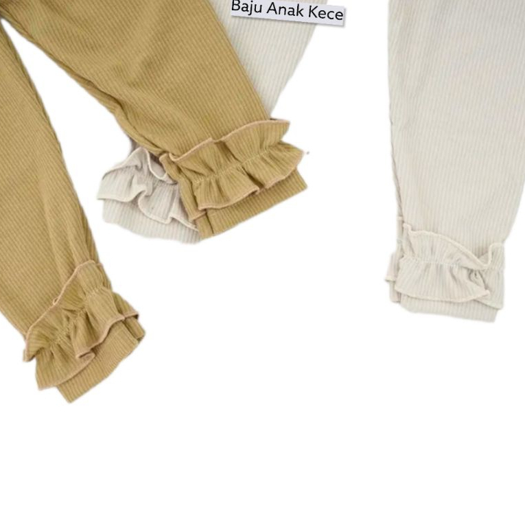 Jual LEGING Ruffle Anak Perempuan 0-5 Tahun Legging Rib Knite Katun ...