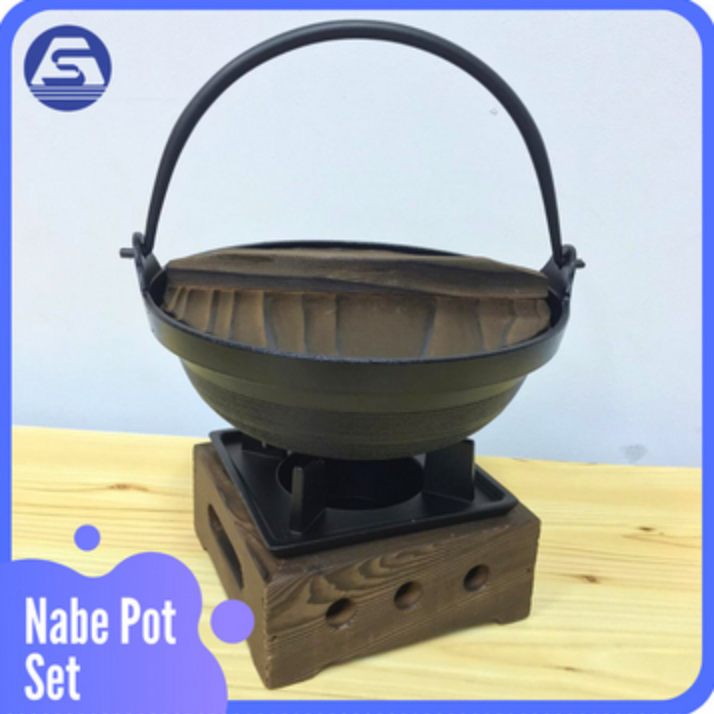 Jual Japanese Traditional Cast Iron Nabeyaki Nabe Pot 7" 18 cm | Shopee ...