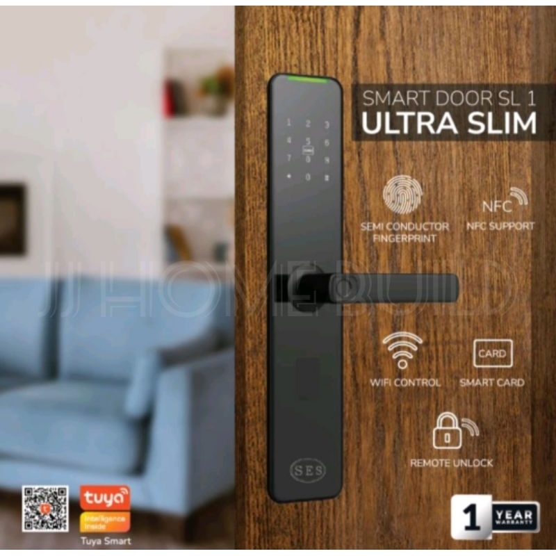 Jual SES Smart Wifi Door Lock SL 1 - Smart Door Lock Password Fingerprint Card | Shopee Indonesia