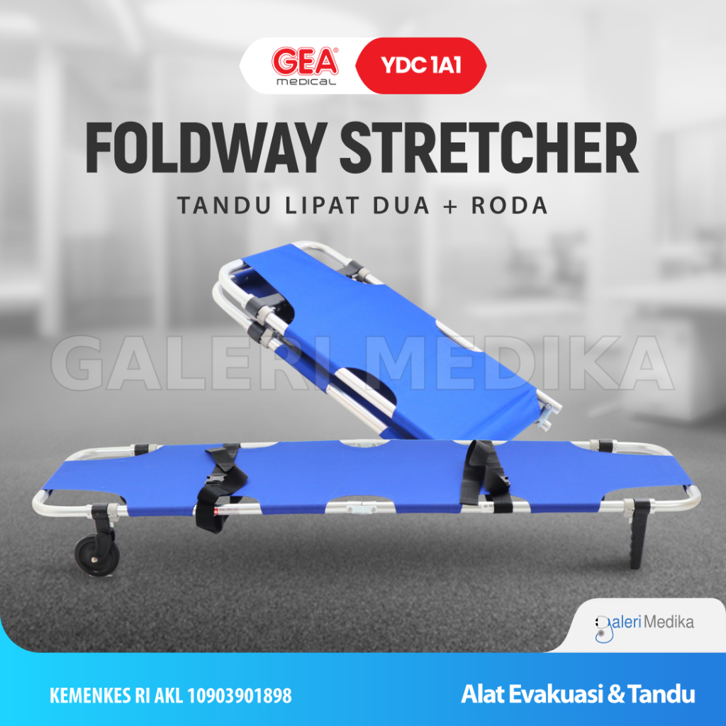 Jual Folding Stretcher / Tandu Lipat 2 Plus Roda GEA YDC-1A3 / YDC 1A3 ...