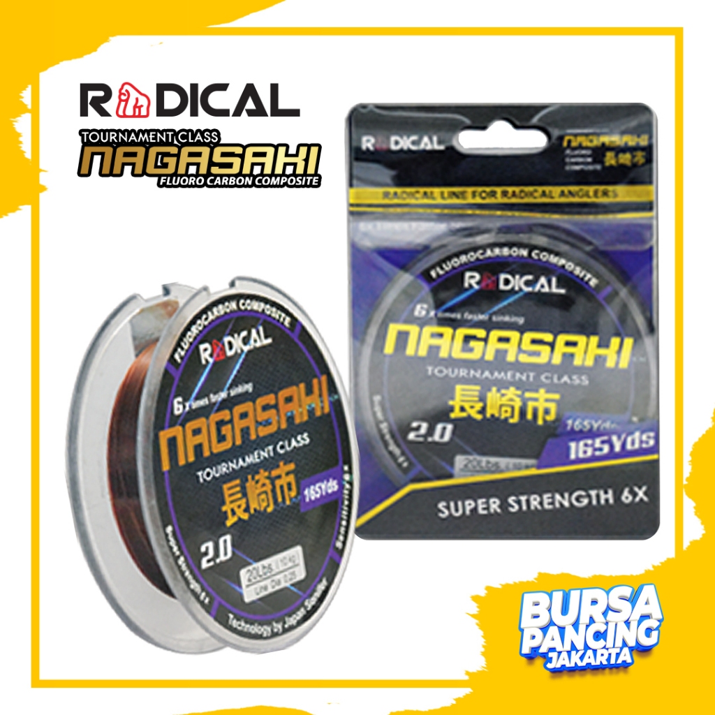 Jual RADICAL Senar Pancing NAGASAKI 150M Coklat Tali Pancing Fluoro ...