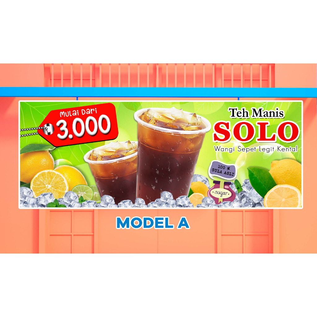 Jual Spanduk Usaha Es Teh Manis Viral (Banner ES Teh Poci, Es Teh Solo ...