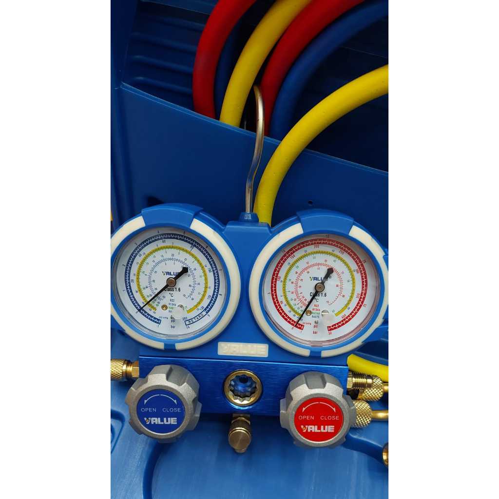 Jual Manifold AC value R22 , R134 box VMG 2 Analizer TESTING METER ...