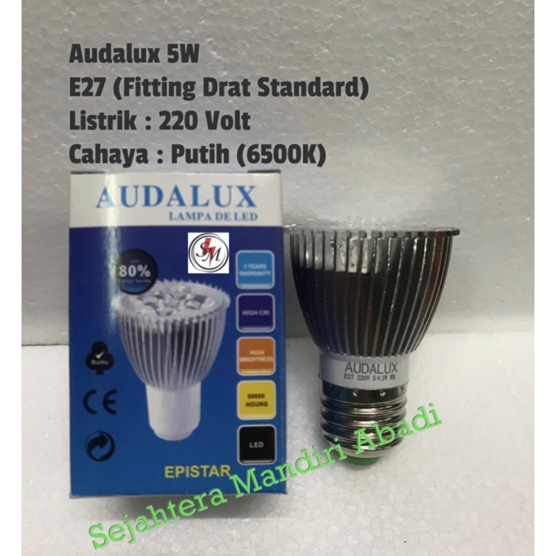 Jual Lampu Sorot Spot LED 5 Watt E27 Drat Putar 220Volt 8070 Putih Audalux | Shopee Indonesia