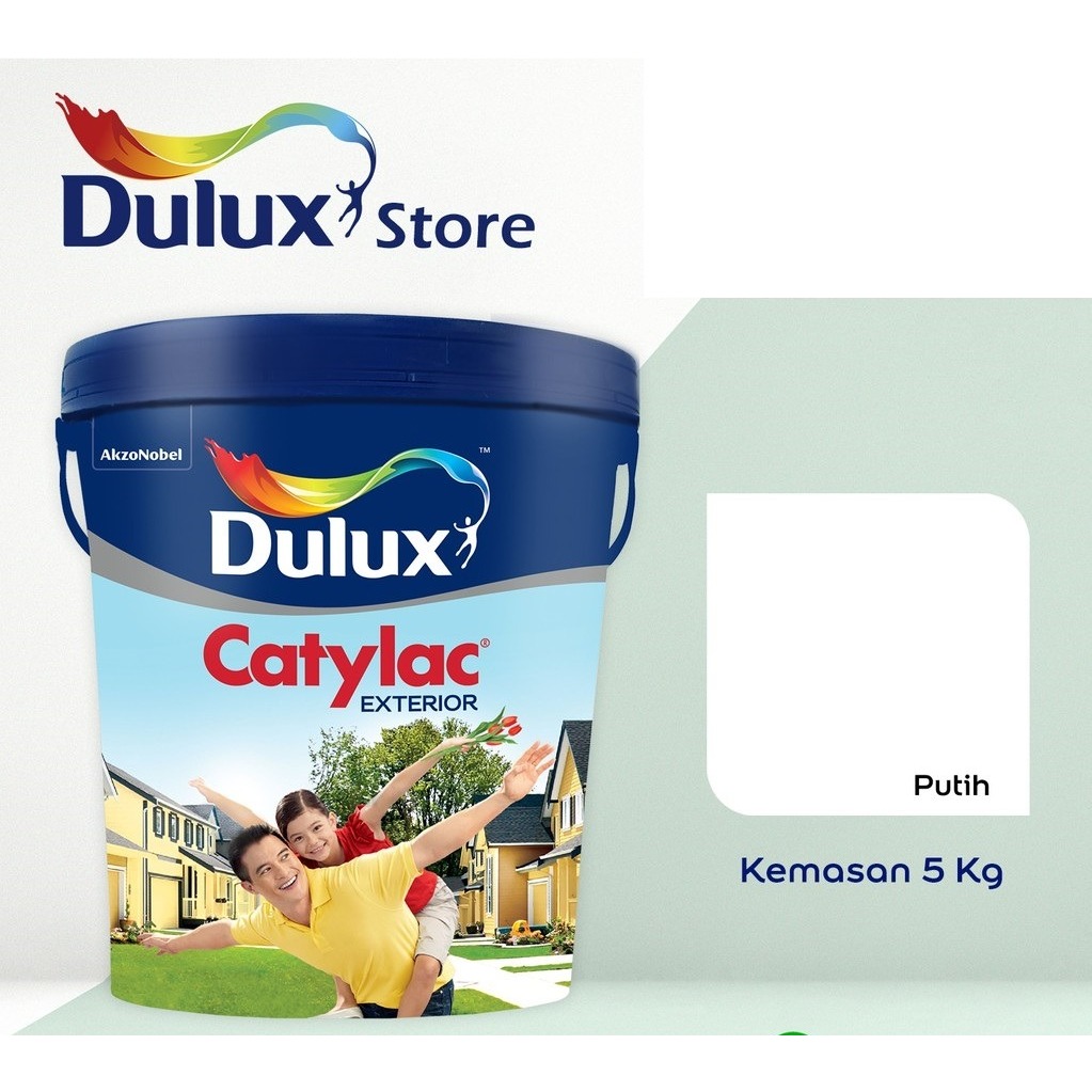 Jual DULUX CATYLAC EXTERIOR PUTIH 888 5KG | Shopee Indonesia