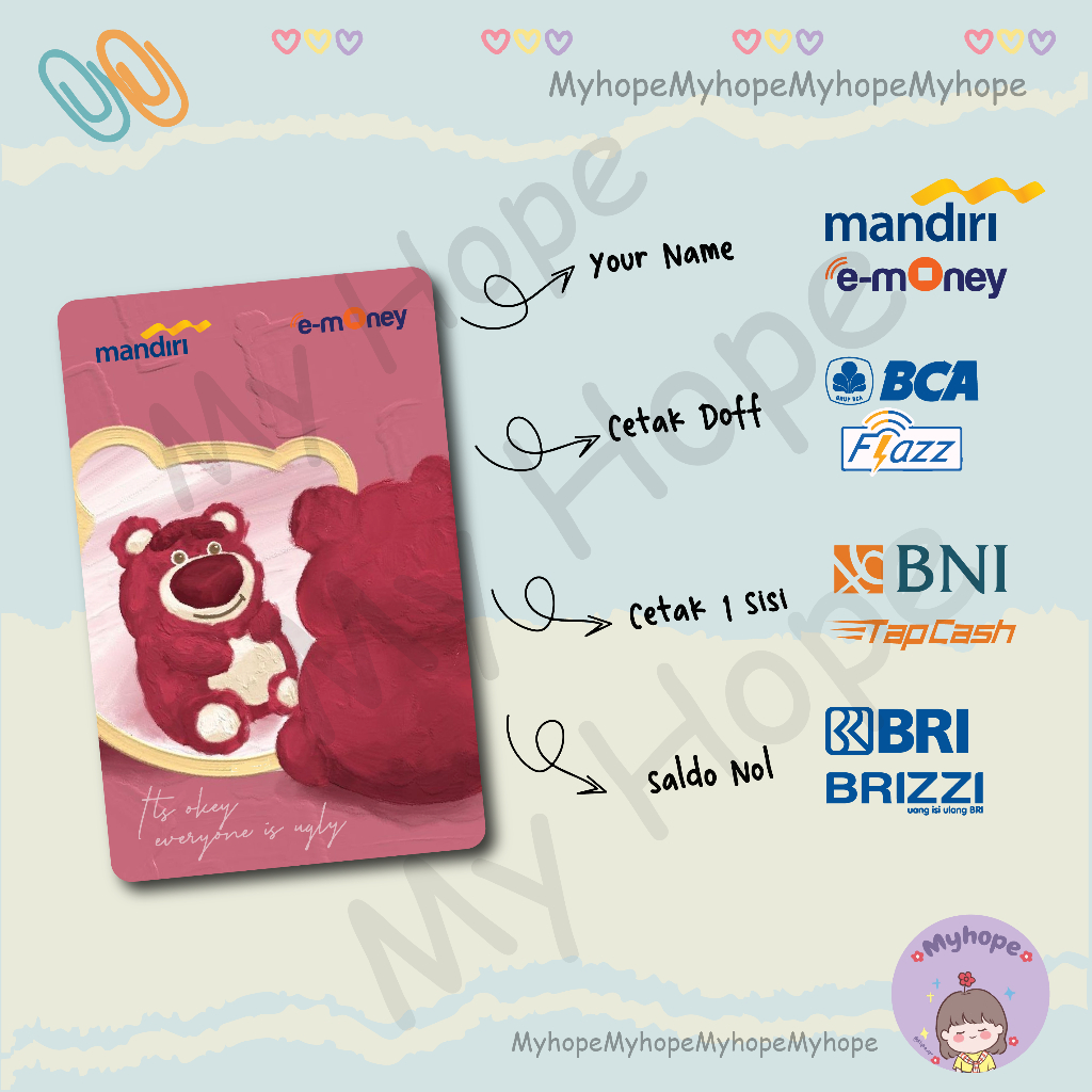 Jual Emoney Custom Etoll Design Toy Story Lotso Pink Cute Beruang LOTSO ...