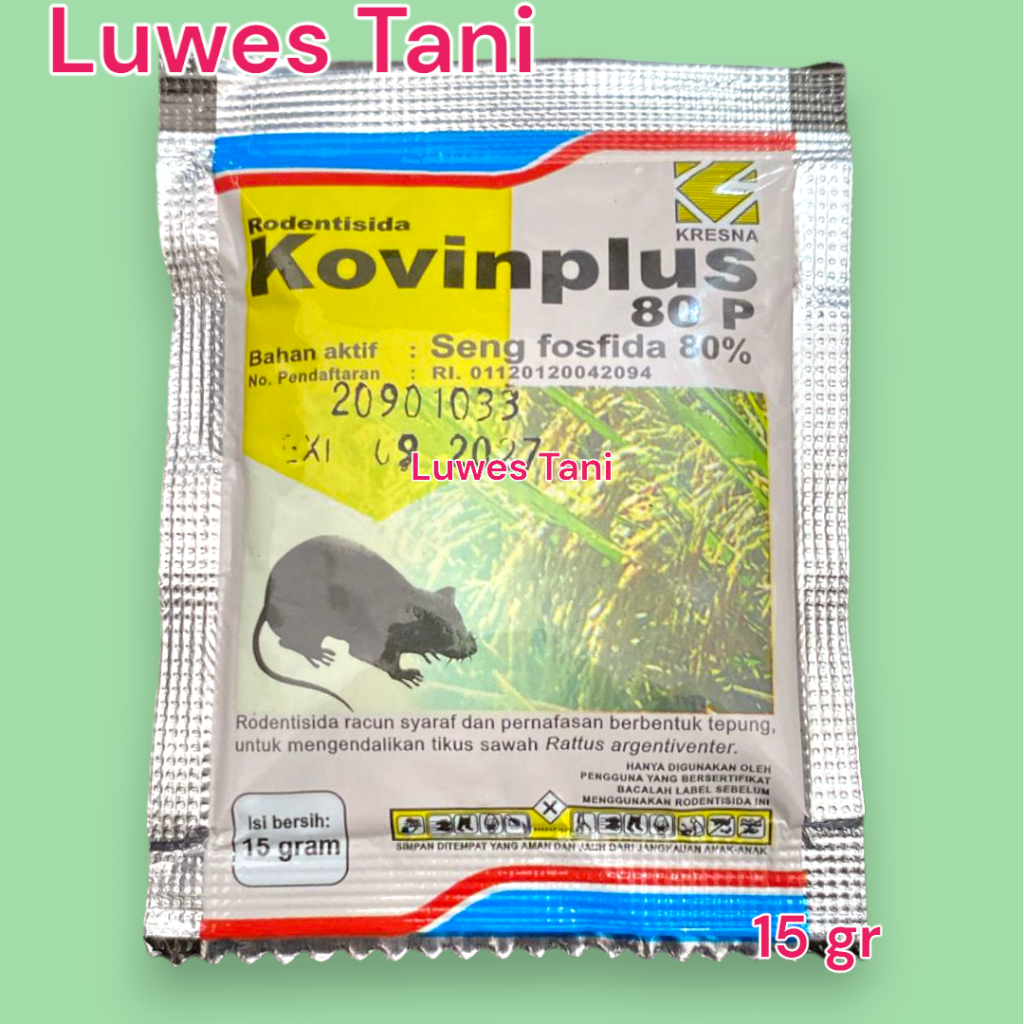 Jual tikus KOVINPLUS 15 gr kovin plus pospit Original Kresna tikus ...