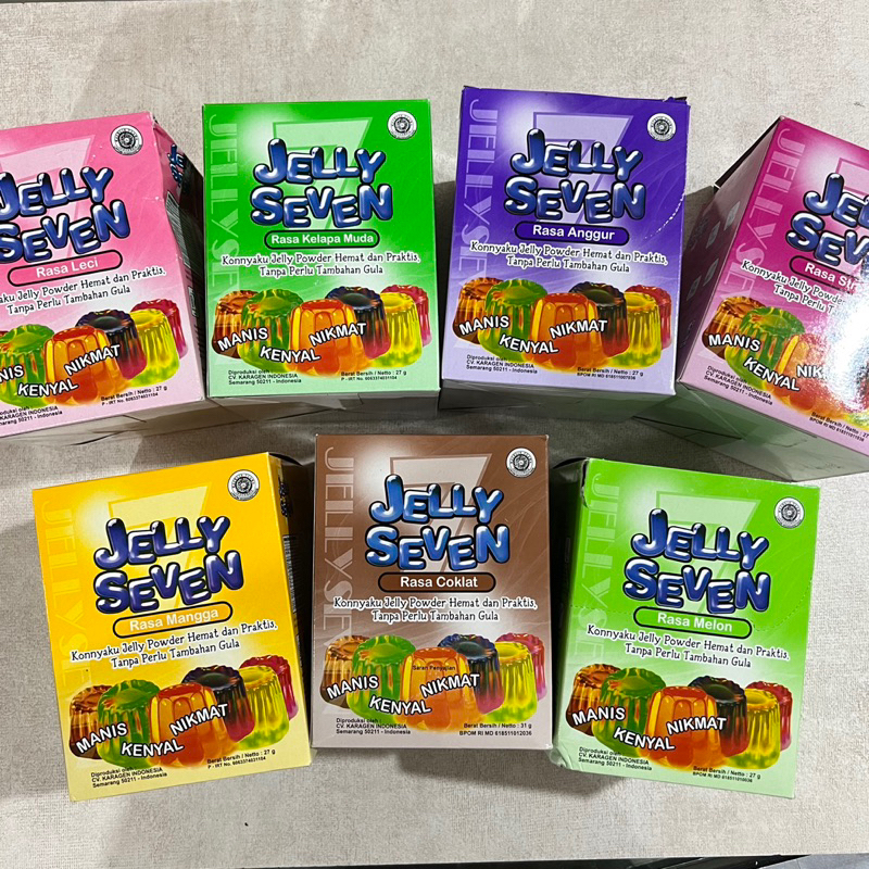 Jual Jelly Seven 27g besar Agar- agar isi12 | Shopee Indonesia