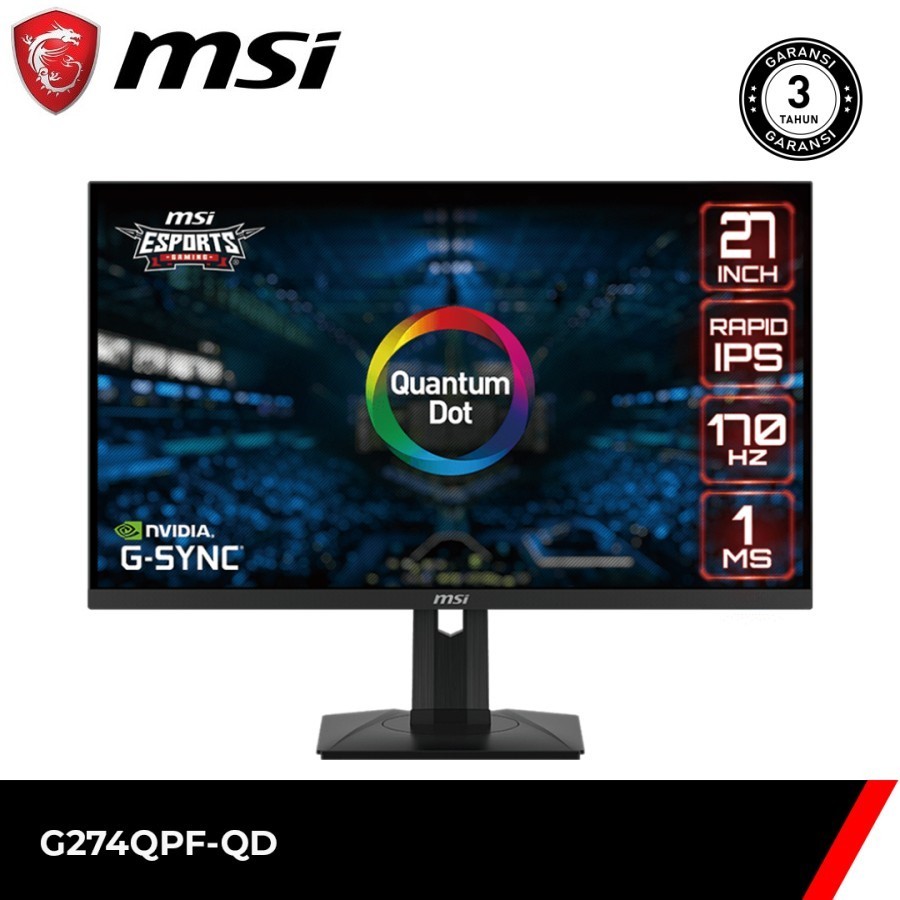 Jual MSI G274QPF-QD 27 Inch Gaming Monitor - WQHD IPS 170Hz 1ms | Shopee Indonesia