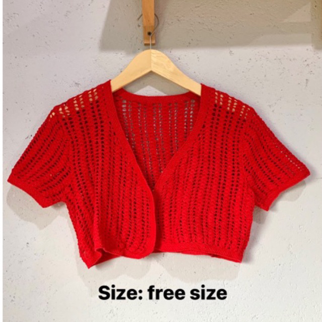 Jual Cardigan / Outer Crop Jaring (Preloved) | Shopee Indonesia