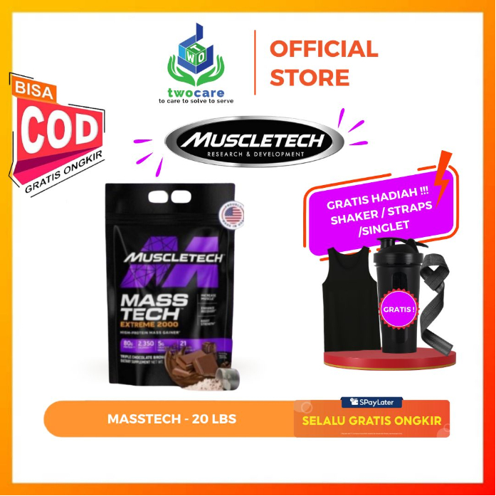 Jual Masstech 20 lbs Muscletech MASS GAINER 20 LBS BPOM AOM | Shopee ...