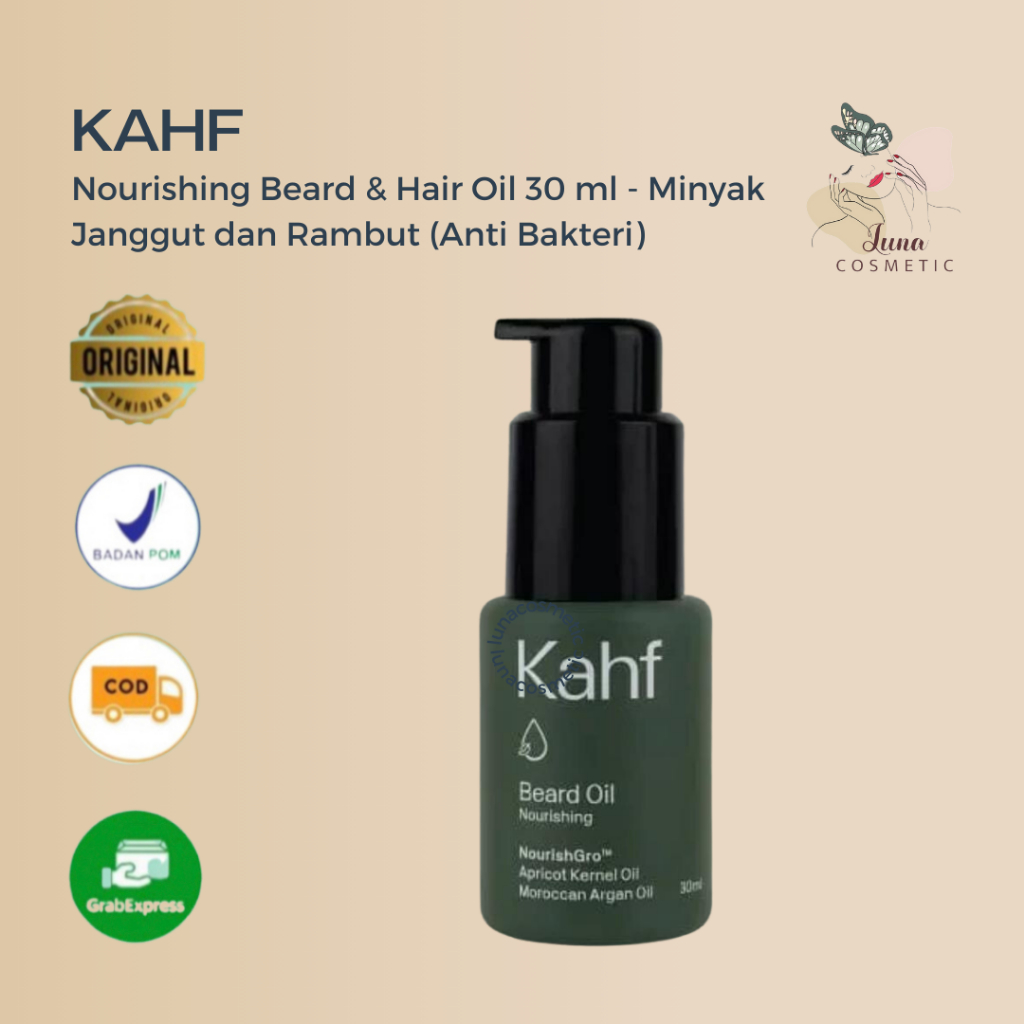 Jual Kahf Nourishing Beard & Hair Oil 30 ml - Minyak Janggut dan Rambut ...