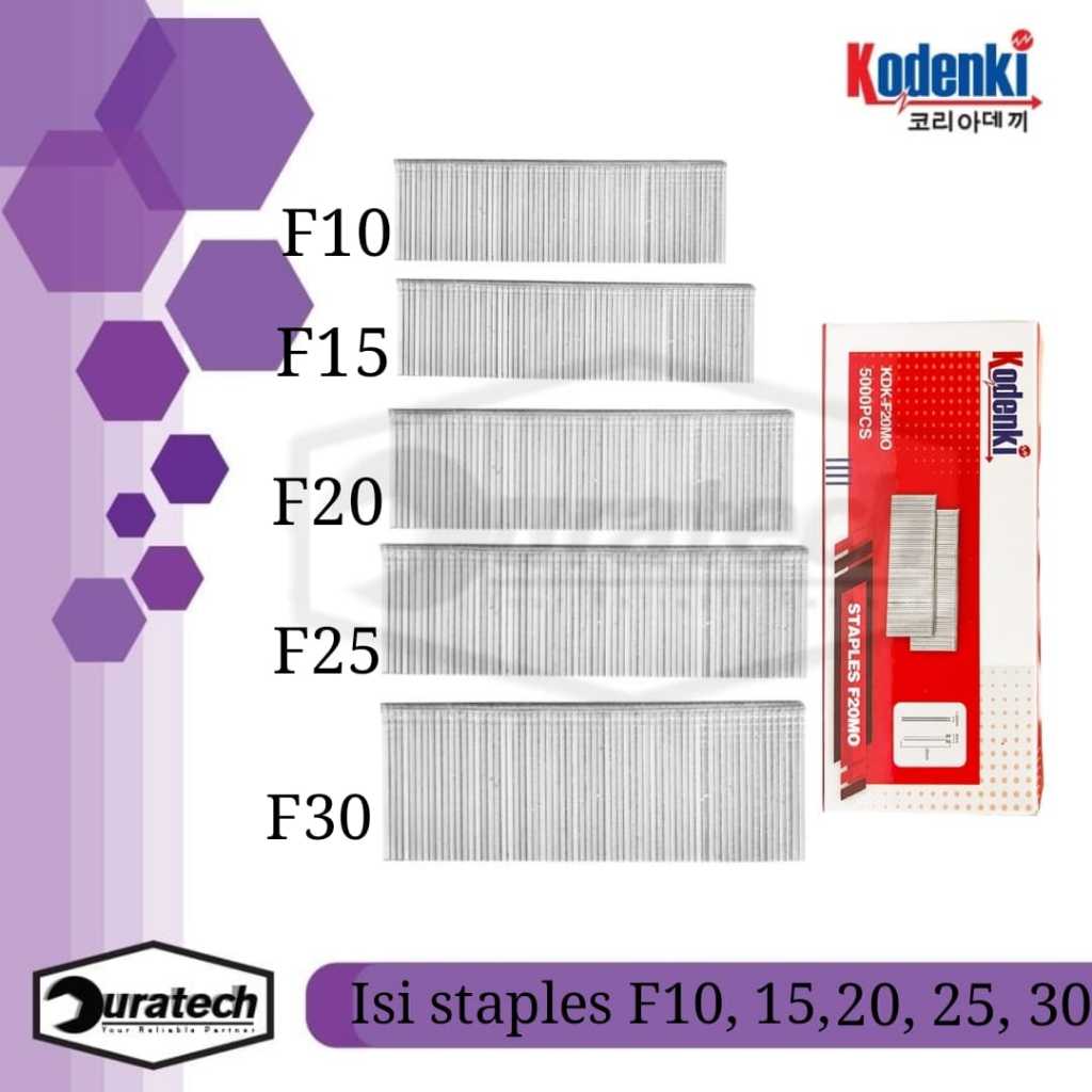 Jual Isi staples F series F10, F15, F20, F25, F30 MO kodenki staples ...