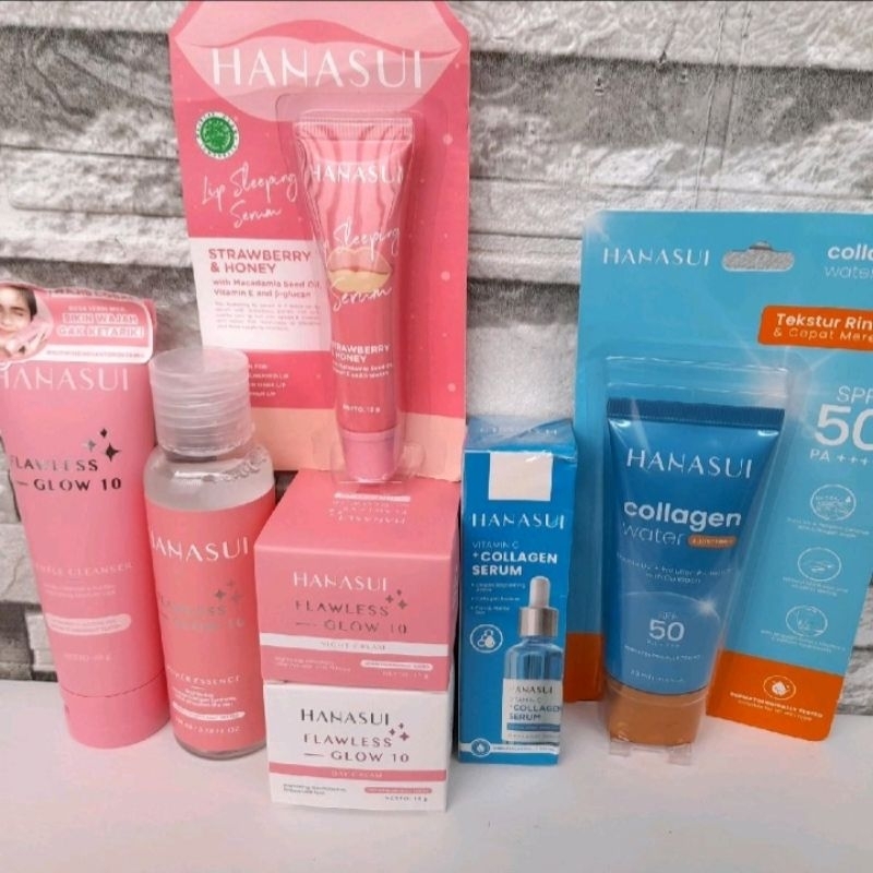 Jual Paket Hanasui Lengkap dengan sunscreen SPF50 dan Lip sleeping ...