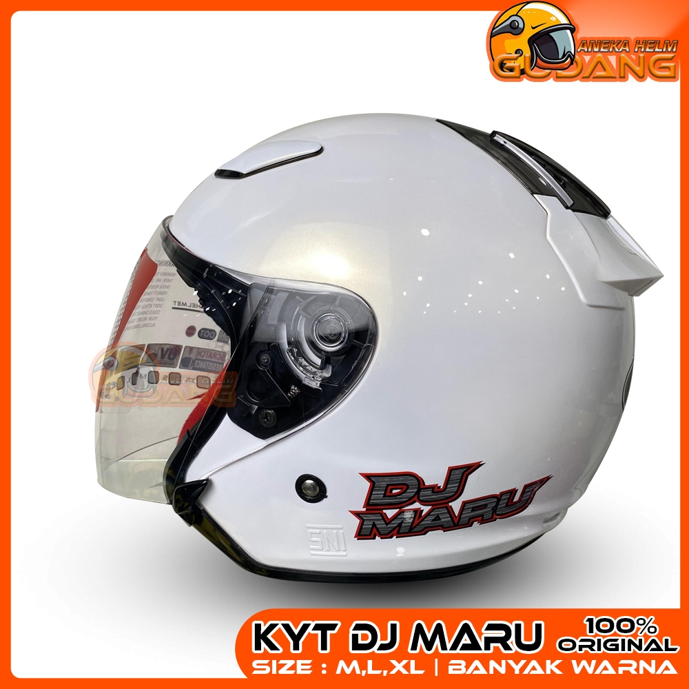 Jual Helm KYT DJ MARU Half Face Solid Putih Glossy Polos Pria Wanita ...
