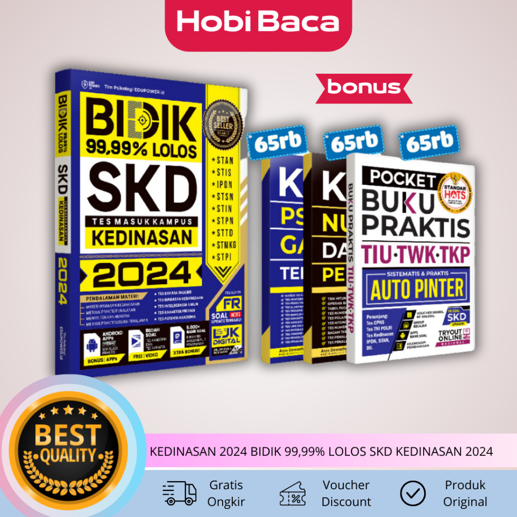 Jual BUKU KEDINASAN 2024 BIDIK 99,99% LOLOS SKD KEDINASAN 2024 | Shopee Indonesia