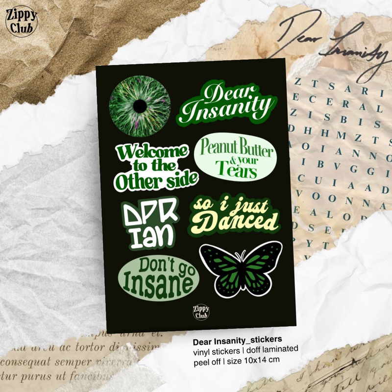 Jual Dear Insanity stickers | DPR IAN stickers | Shopee Indonesia
