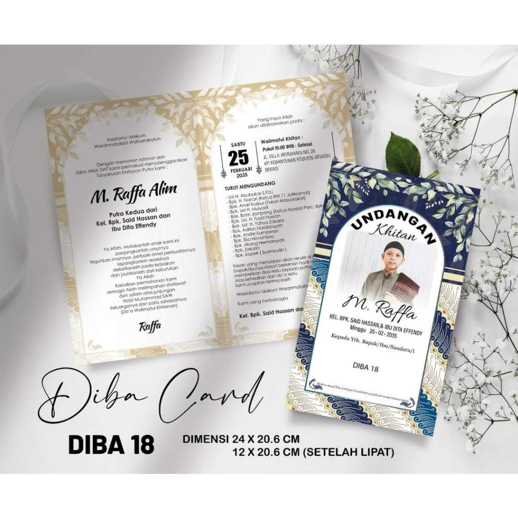 Jual Cetak undangan diba 18 psc lampung | Shopee Indonesia