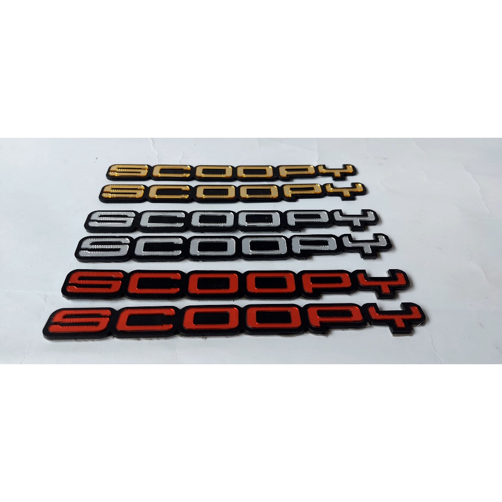 Jual 2PCS EMBLEM SCOOPY 3D LOGO SCOOPY STIKER TIMBUL SCOOPY KARBU ...