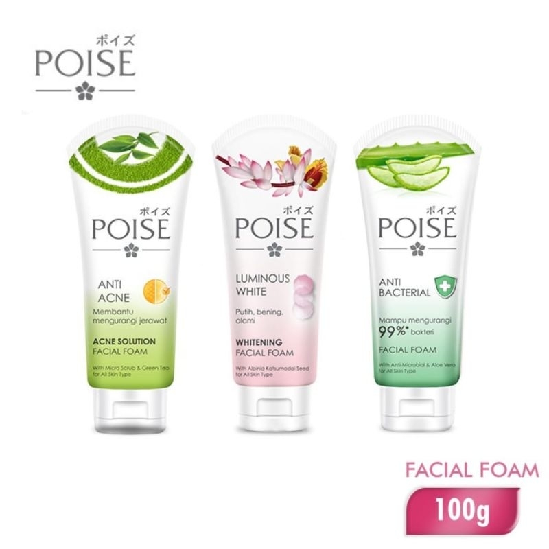 Jual POISE Facial Foam Cleanser Face Wash Sabun Cuci Muka 100 g ...